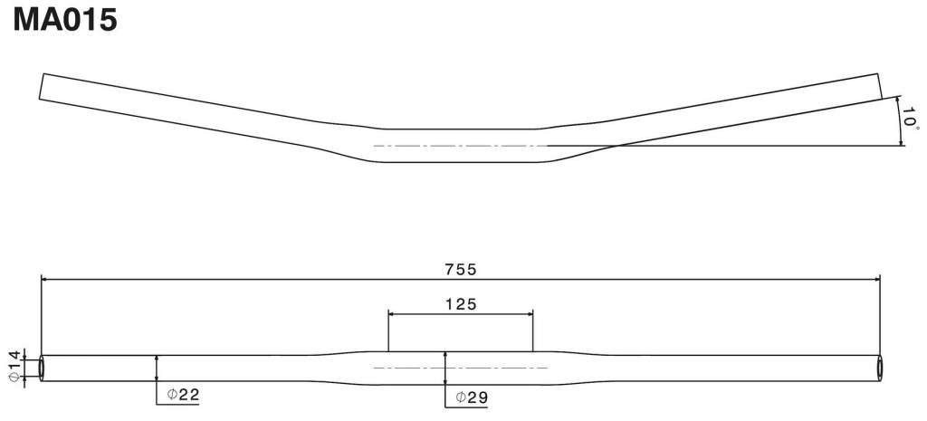 RIZOMA DRAG BAR DIMENSIONS | Conquest Racing Ltd