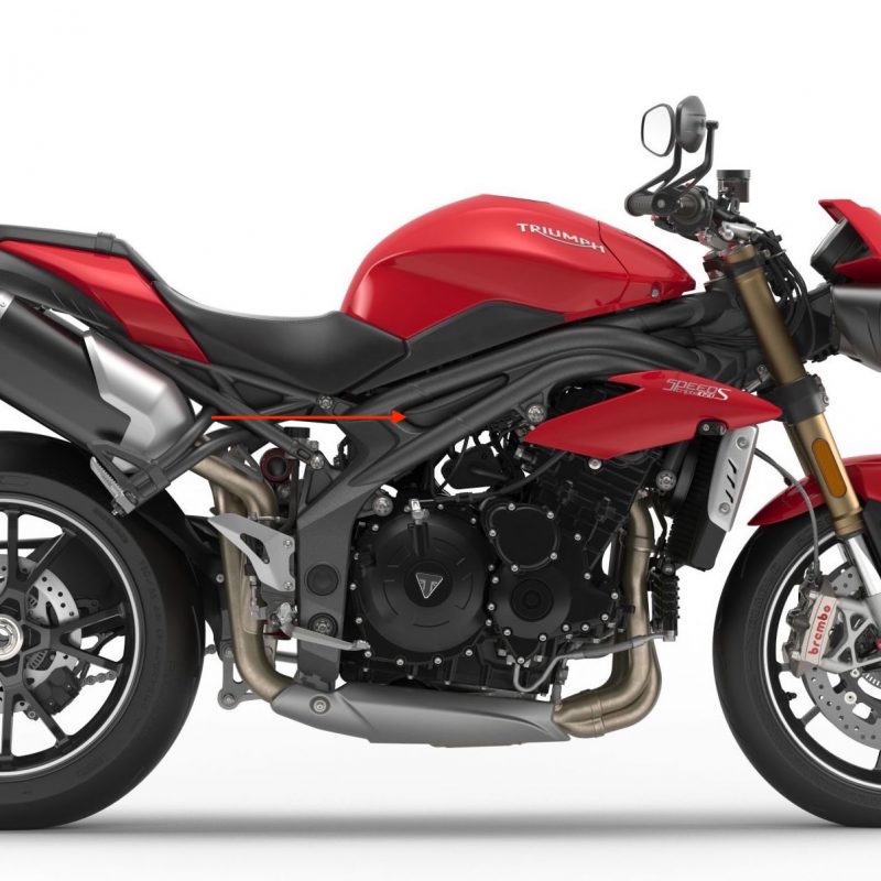 Triumph Speed Triple Carbon Fibre Frame Infill Panels Satin