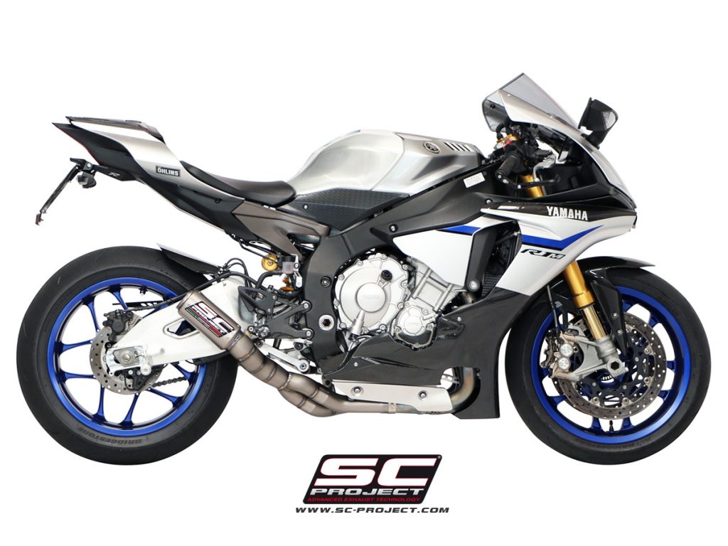 SC Project Exhaust Yamaha YZF R1 R1M CR-T Silencer Low Position De-Cat ...
