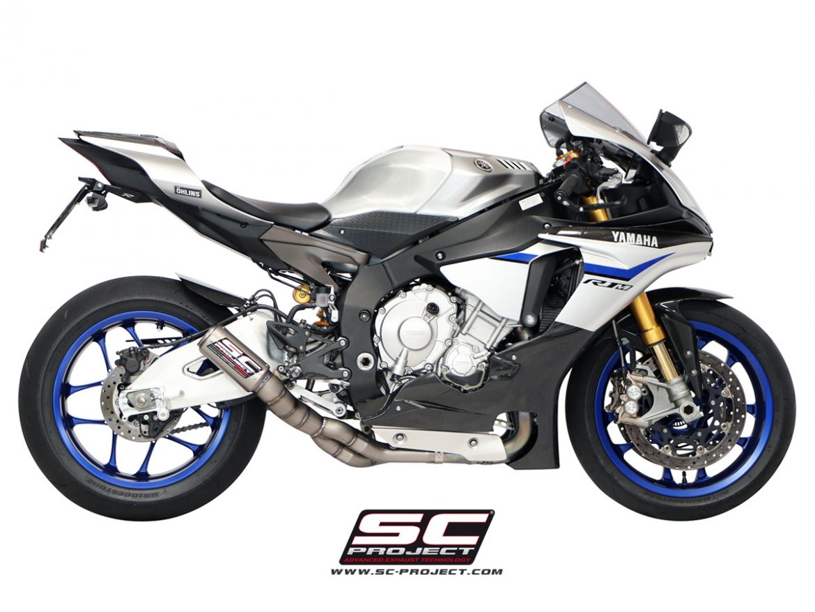 SC Project Exhaust Yamaha YZF R1 R1M CR-T Silencer Low Position De-Cat ...