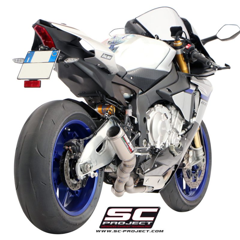 SC Project Exhaust Yamaha YZF R1 R1M CR-T Silencer Low Position De-Cat ...