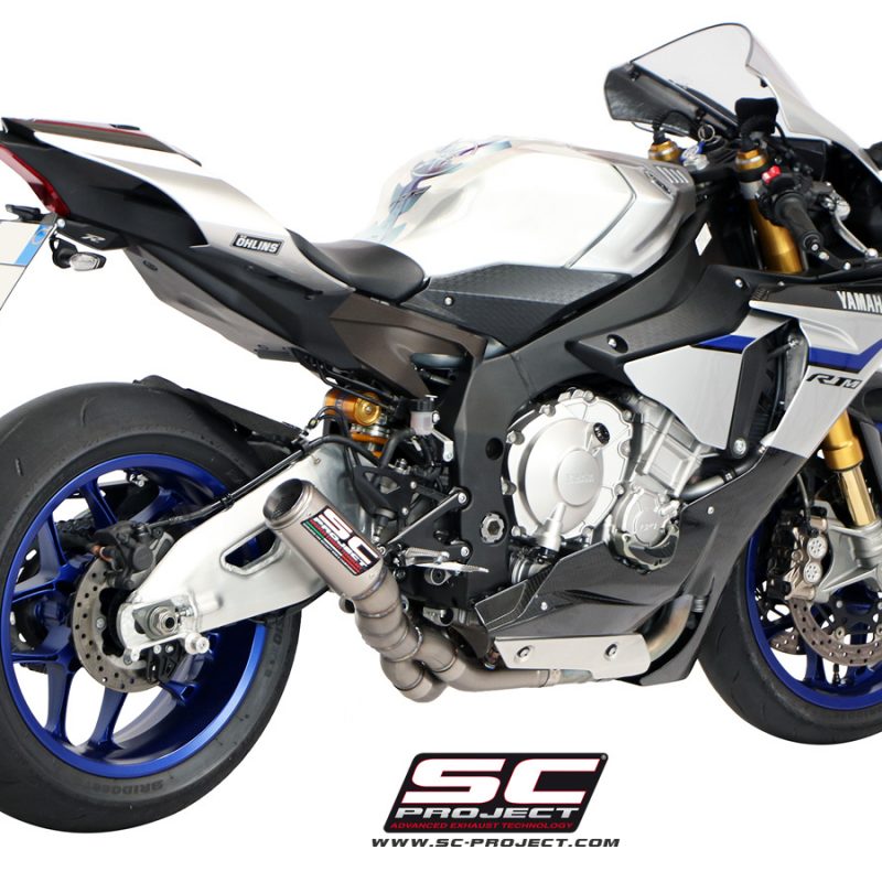 SC Project Exhaust Yamaha YZF R1 R1M CR-T Silencer Low Position De-Cat ...