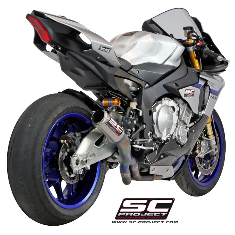 SC Project Exhaust Yamaha YZF R1 R1M High Position De-Cat CR-T Silencer ...