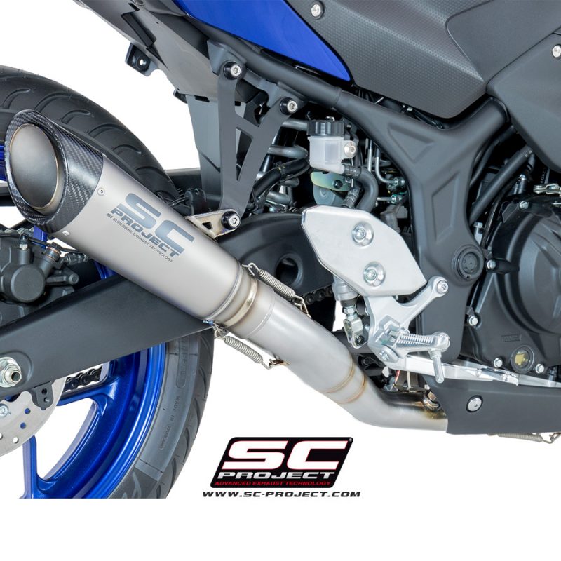 SC Project Exhaust Yamaha YZF R3 Full System 2-1 S1 Silencer