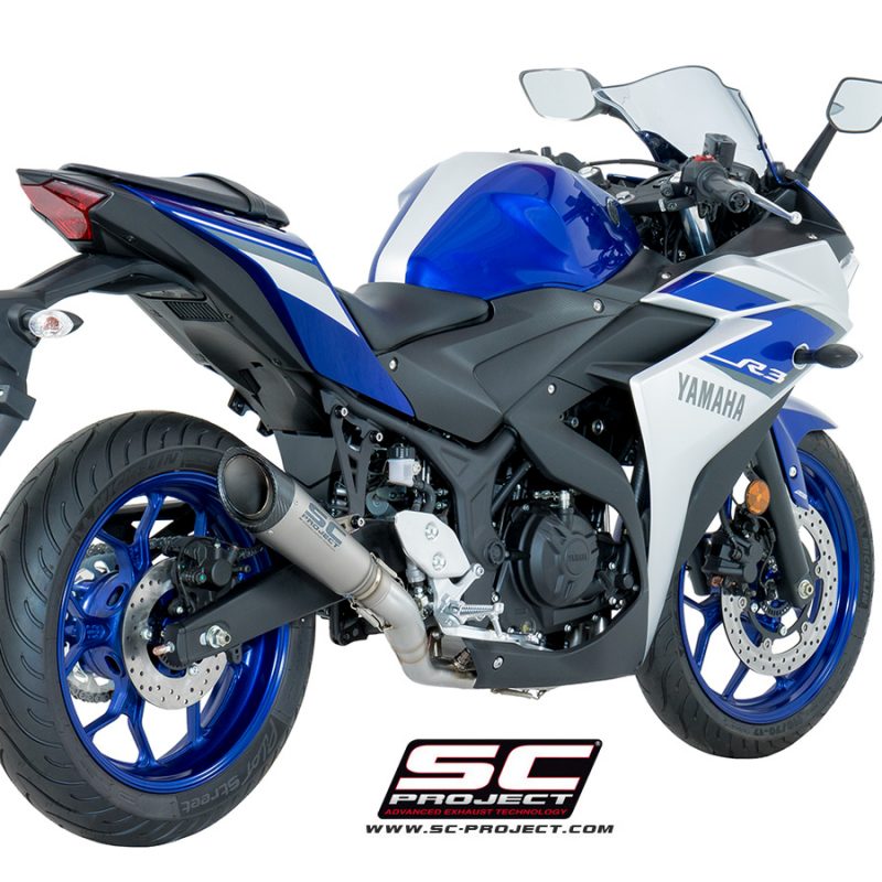 SC Project Exhaust Yamaha YZF R3 Full System 2-1 S1 Silencer