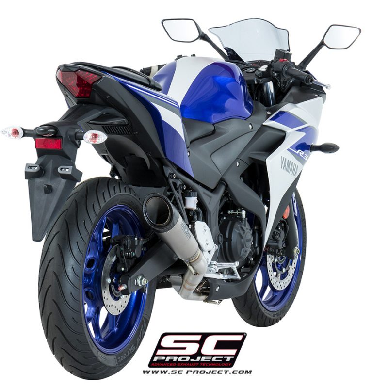 SC Project Exhaust Yamaha YZF R3 Full System 2-1 S1 Silencer