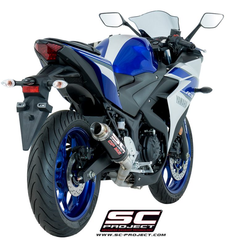 SC Project Exhaust Yamaha YZF R3 Full System 2-1 GP M2 Silencer