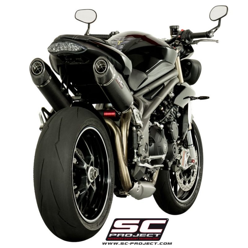 SC Project Exhaust Triumph Speed Triple 1050 Oval Silencers 2016-2017