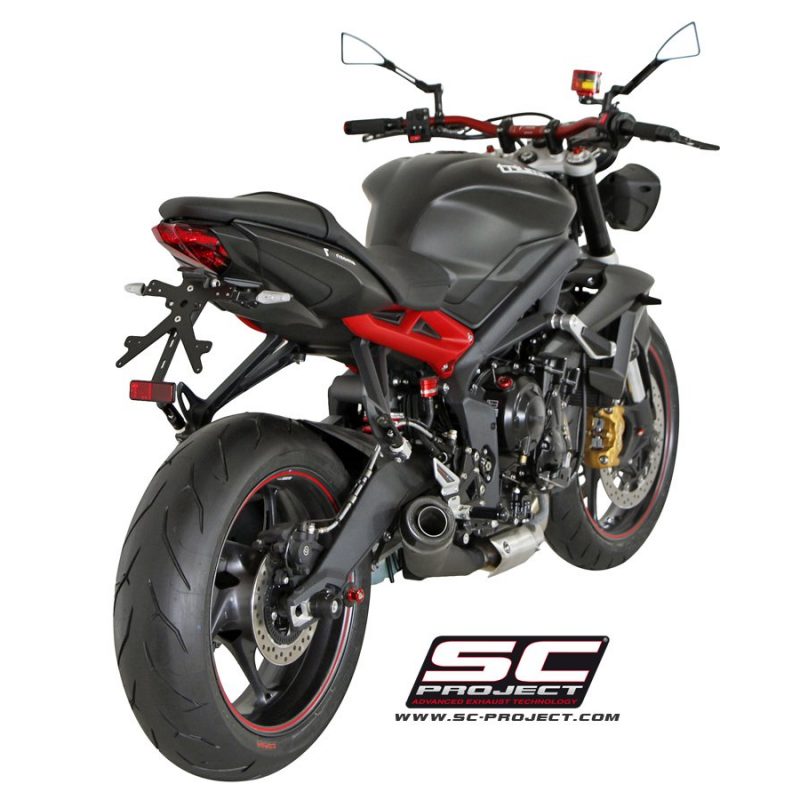 SC Project Exhaust Triumph Street Triple 675 R RX Matt Black Conic