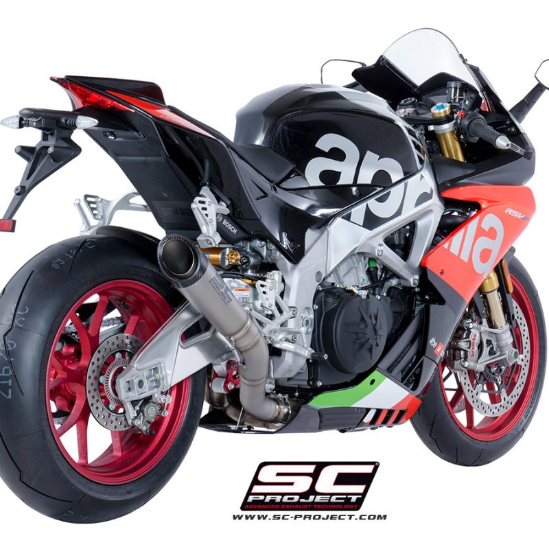 SC Project Exhaust Aprilia RSV4 RF RR S1 Silencer High Position 2018+