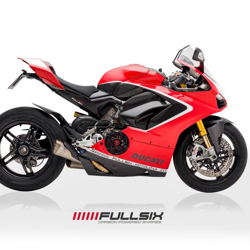 Fullsix Ducati Panigale V4 Carbon Fibre Frame Covers | Conquest Racing Ltd