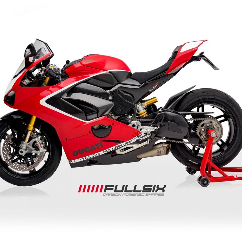 Fullsix Ducati Panigale V4 Carbon Fibre Frame Covers | Conquest Racing Ltd