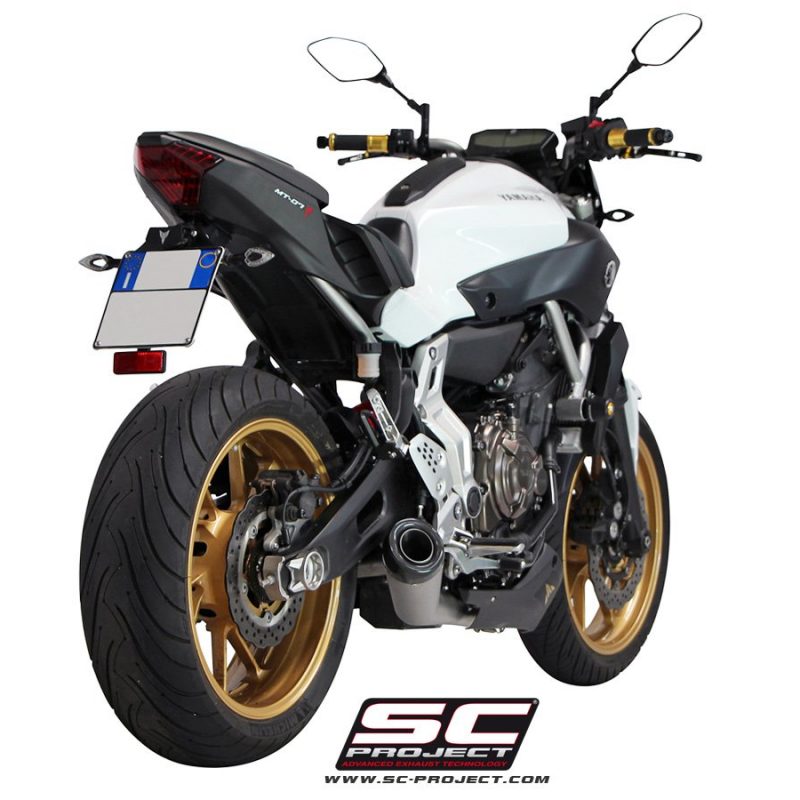 SC Project Exhaust Yamaha MT-07 Full System 2-1 Matte Grey Conic Silencer