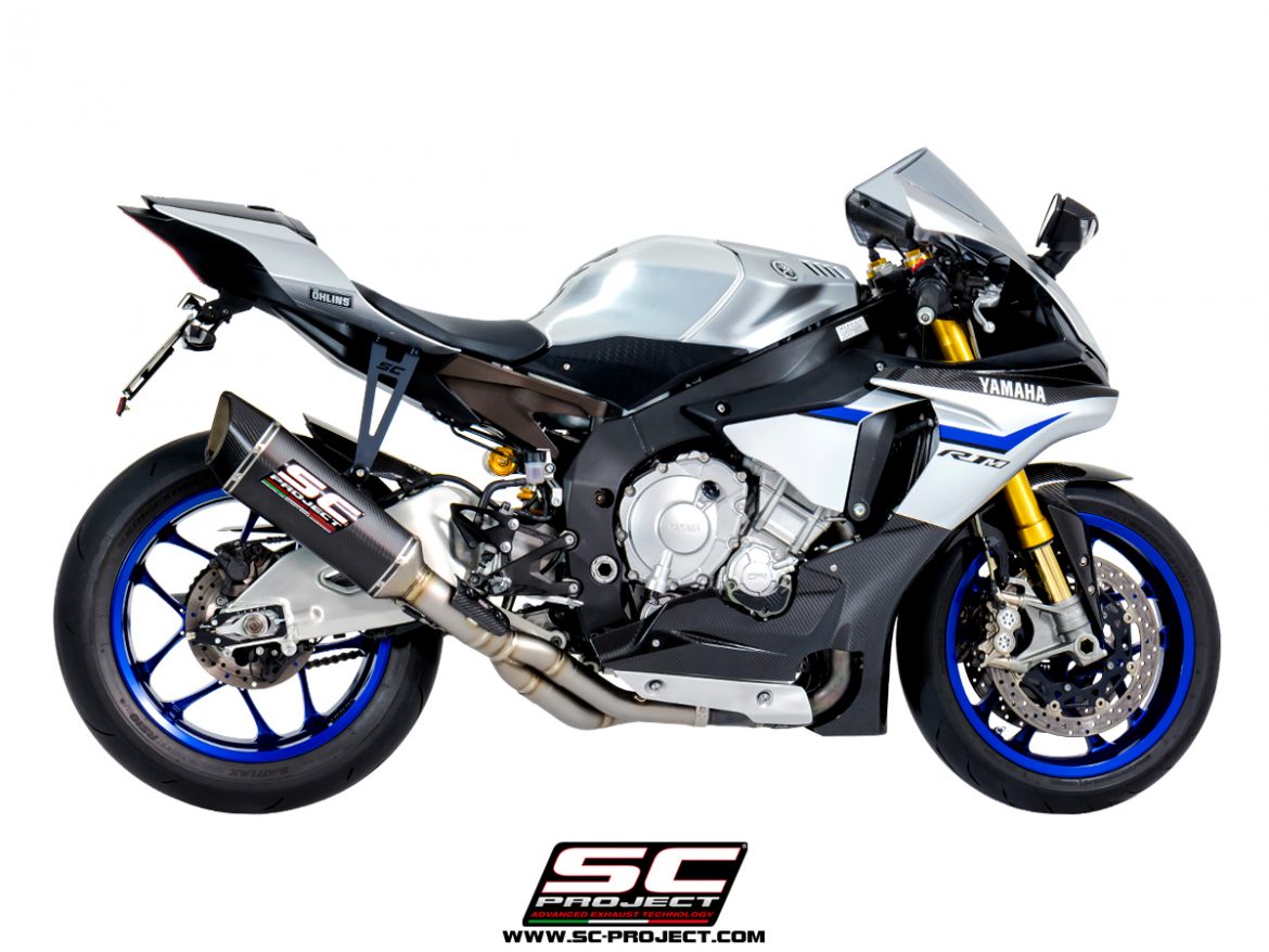 SC Project Exhaust Yamaha YZF R1 R1M SC1-R Silencer with De-Cat Link 2015+