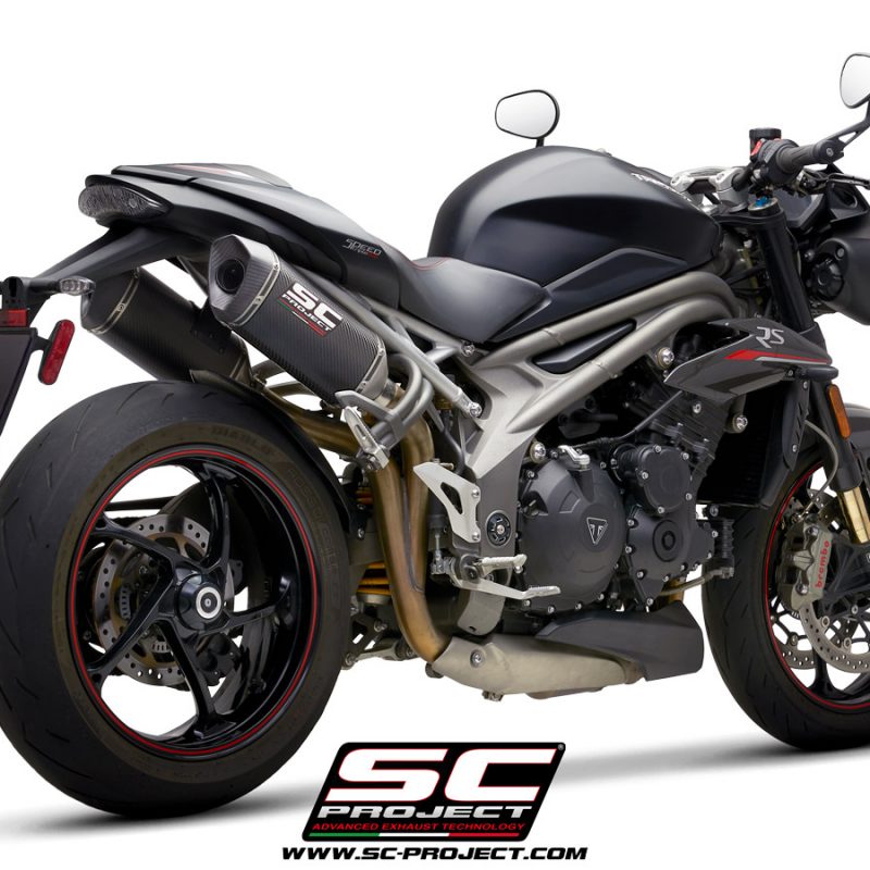 SC Project Exhaust Triumph Speed Triple S RS SC1-M Carbon Silencers 2018+