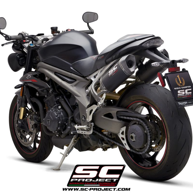 SC Project Exhaust Triumph Speed Triple S RS SC1-M Carbon Silencers 2018+