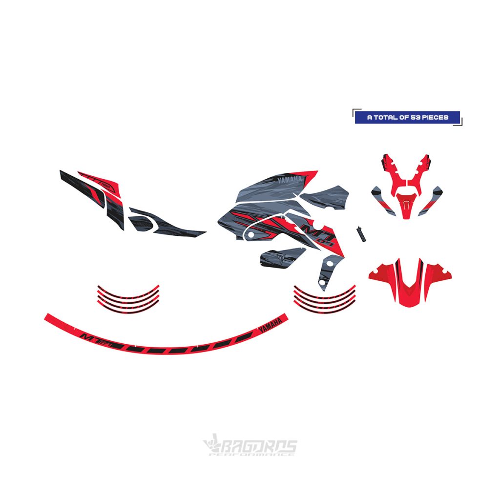 Bagoros Performance Yamaha MT-07 Decal Sticker Kit Sting 21+ | Conquest ...