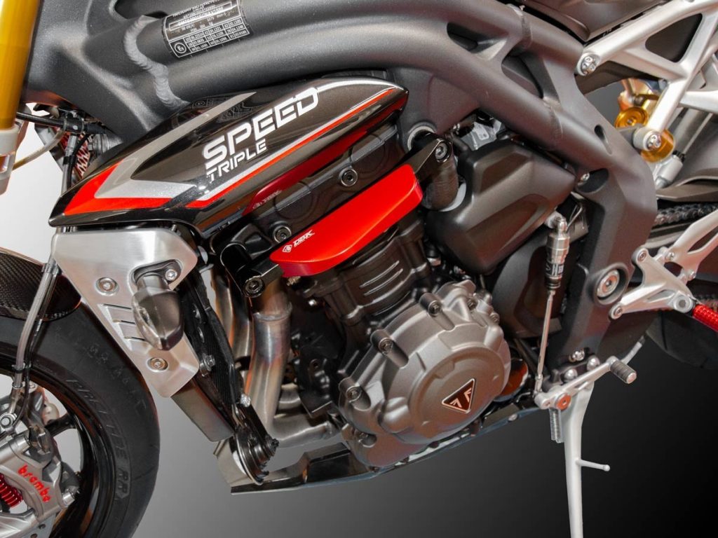 DBK Triumph Speed Triple 1200RS Frame Crash Protector Guards | Conquest ...