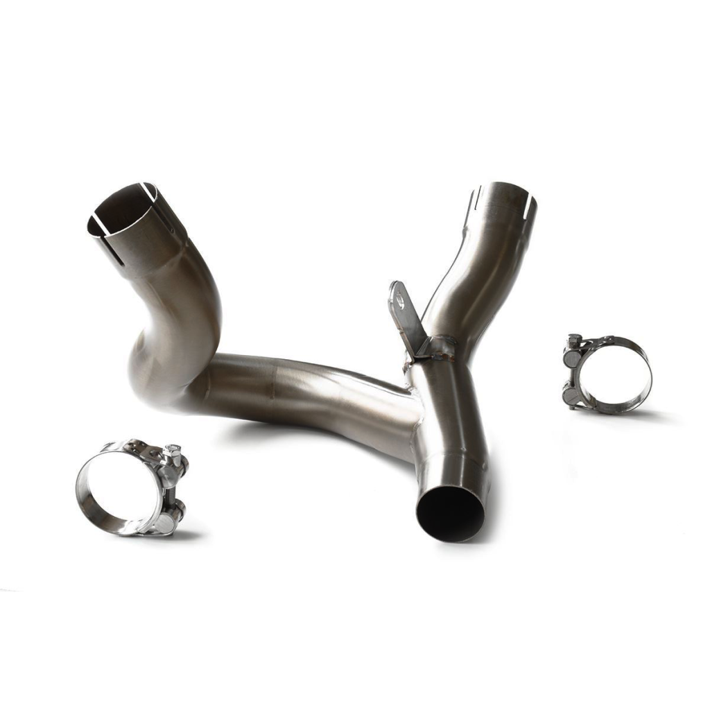 HP Corse Exhaust Ducati DesertX De-Cat Link Pipe | Conquest Racing Ltd